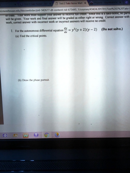 [GET ANSWER] 1. For the autonomous differential equation (dy)/(dx) = y ...