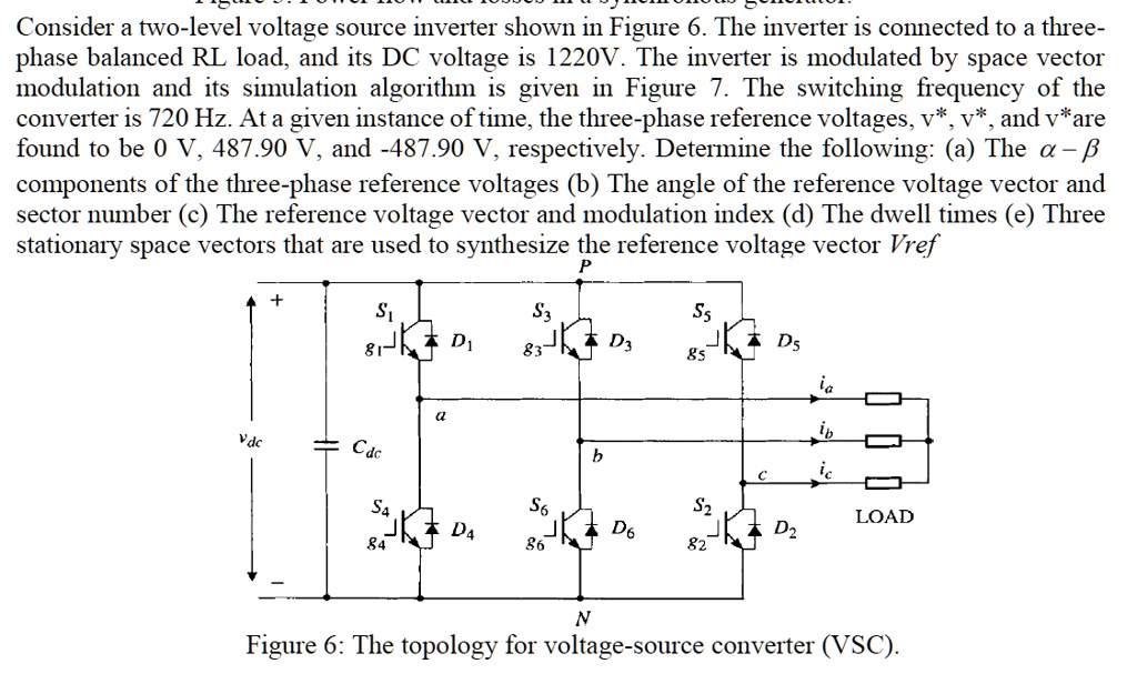 consider a two level voltage source inverter shown in figure 6 the inverter is connected to a ...