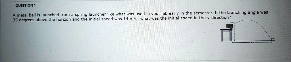 question a metal ball is launched from spring launcher like what was ...