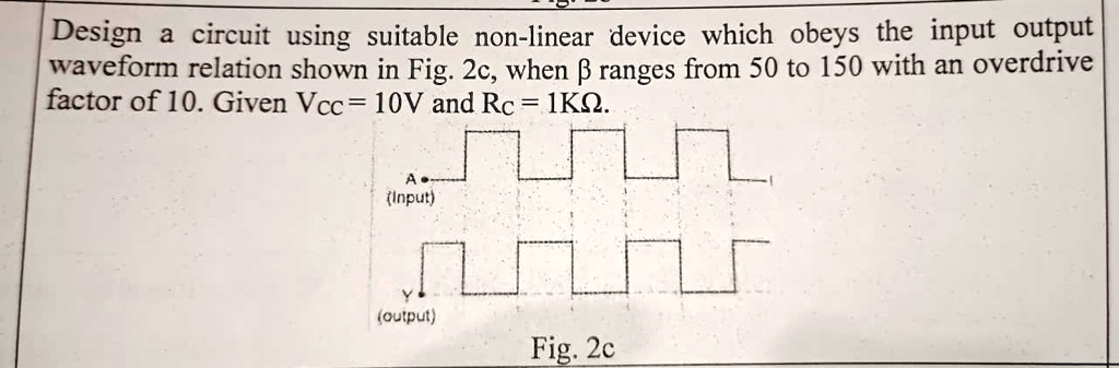 design a circuit using suitable non linear device which obeys the input ...