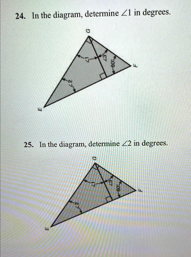 Solved In The Diagram Determine ∠1 In Degrees In The Diagram