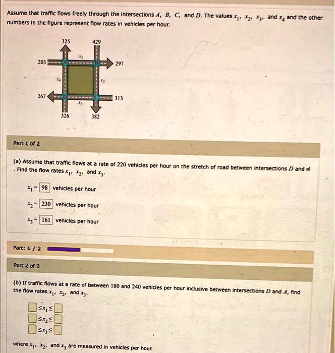 SOLVED: Assume that traffic flows freely through the intersections ABC ...