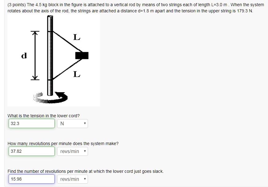 SOLVED: points The 4.5 kg block in the figure is attached to verticab ...