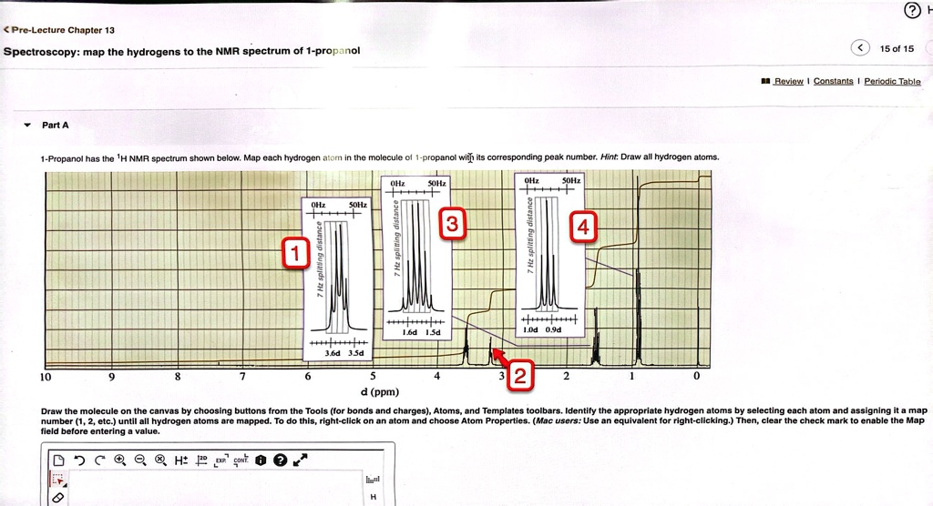 pre lecture chapter 13 spectroscopy map the hydrogens to the nmr ...