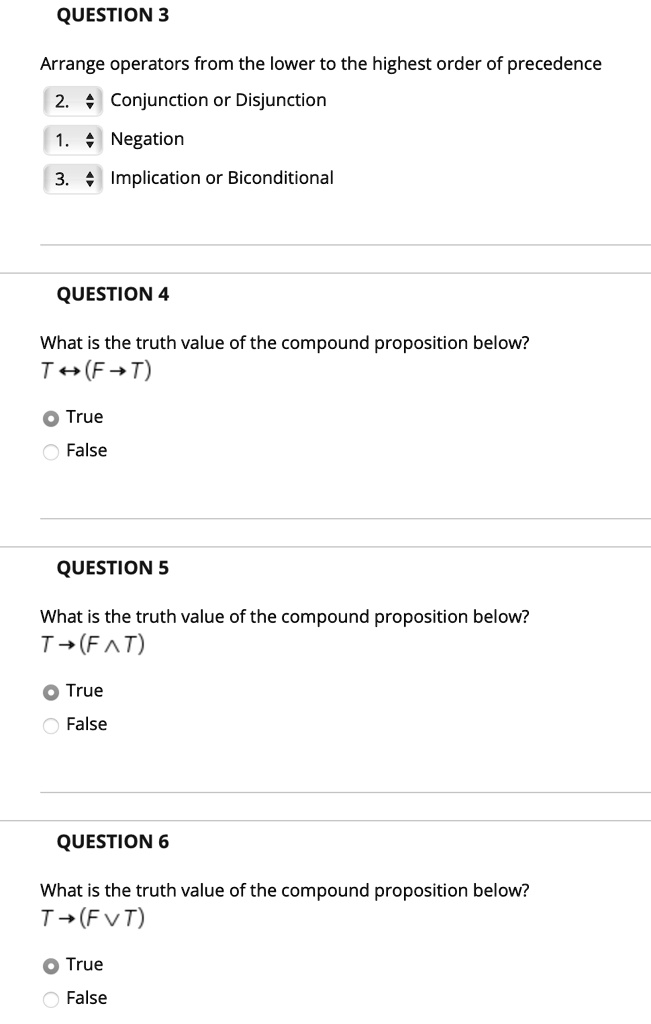 SOLVED: QUESTION 3 Arrange operators from the lowest to the highest ...