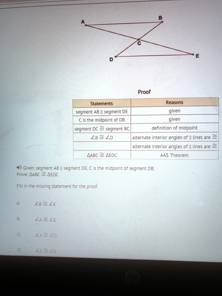 SOLVED:'Geometry help , only answer if your sure please. The question is in the attached Proof ...