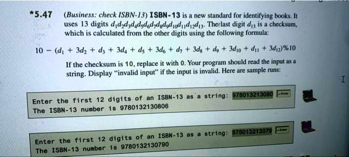 Solved 547 Business Check Isbn 13 Isbn 13 Is The New Standard For Identifying Books It 