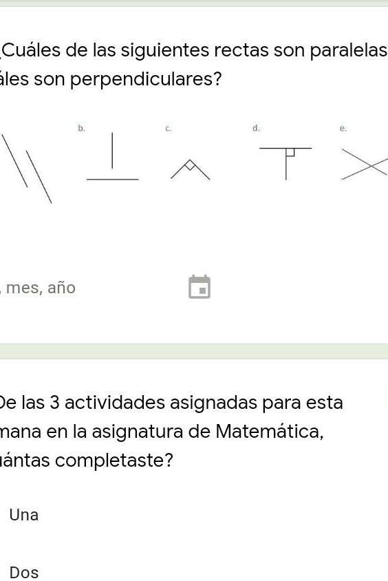 SOLVED: ¿cuáles de las siguientes rectas son paralelas y cuáles son ... SOLVED: ¿cuáles de las siguientes rectas son paralelas y cuáles son ...