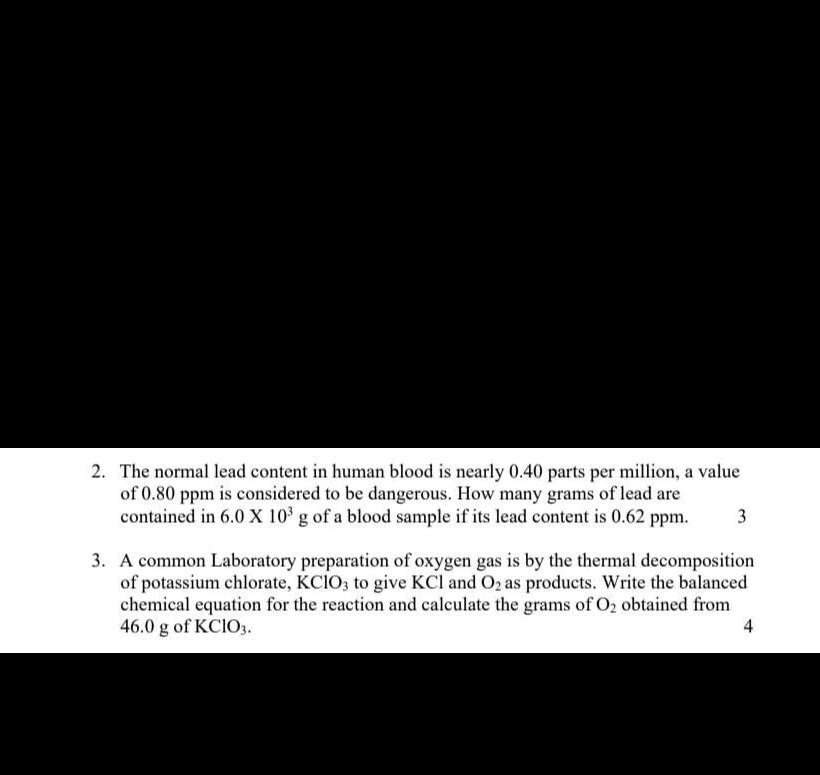 SOLVED: The normal lead content in human blood is nearly 0.40 parts per ...