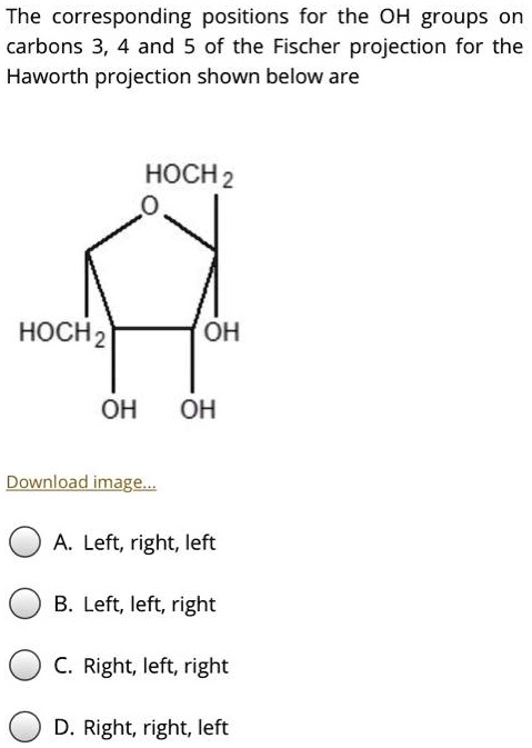 the corresponding positions for the oh groups on carbons 3 4 and 5 of ...
