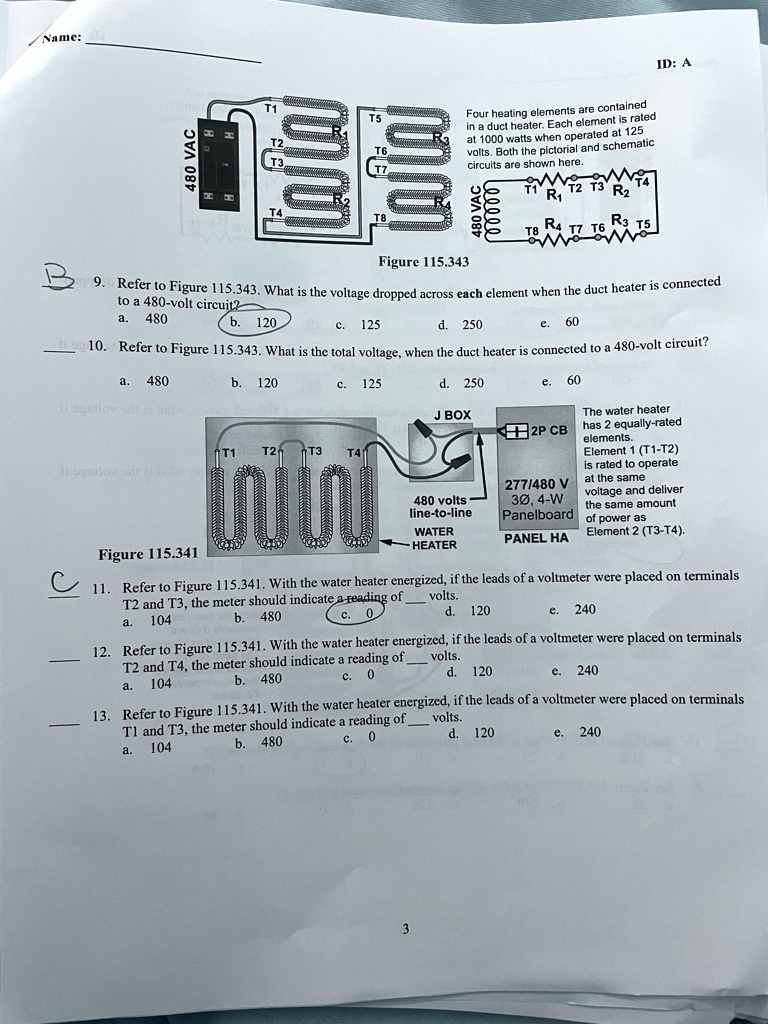 name id a four heating elements are contained in a duct heater each ...
