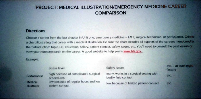 SOLVED: PROJECT: MEDICAL ILLUSTRATION/EMERGENCY MEDICINE CAREER ...