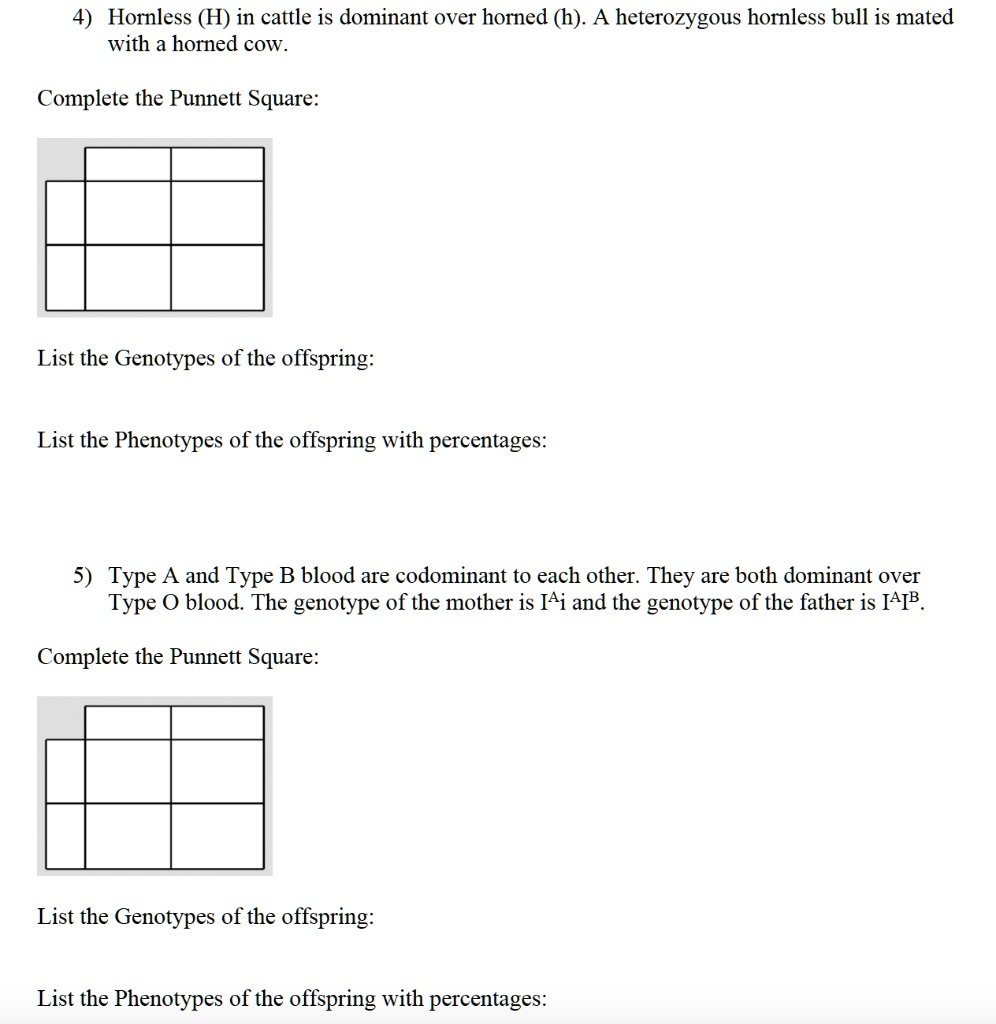 [GET ANSWER] hornless h in cattle is dominant over horned h ...