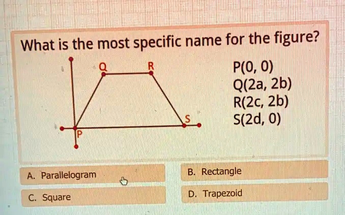 what is the most specific name for the figure po 0 q2a 2b r2c 2b s2d 0i ...