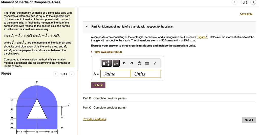 Moment of Inertia of Composite Areas Therefore, the moment of inertia of a composite area with ...