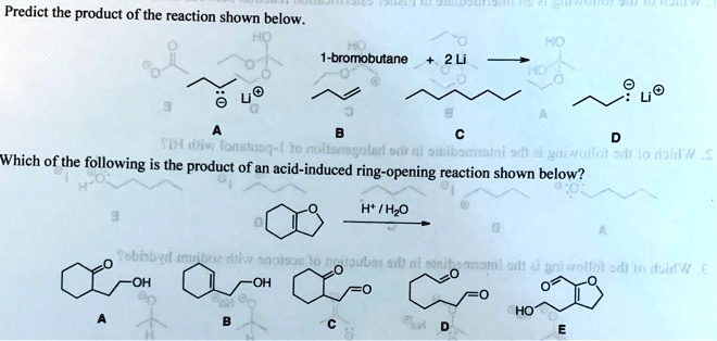 SOLVED: Predict the product of the reaction shown below. 1-bromobutane ...