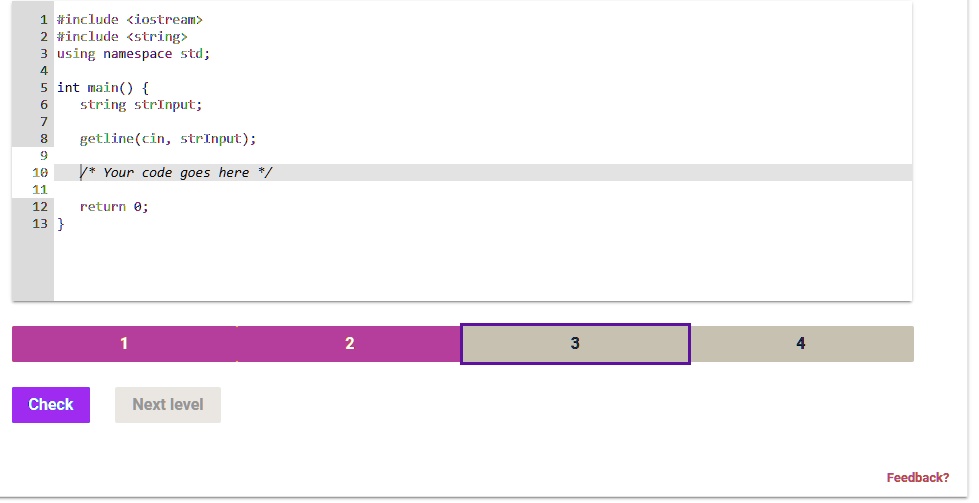 1 Include 2 Include 3 Using Namespace Std 4 5 Int Main 6 String Strinput 7 8 Getlinecin