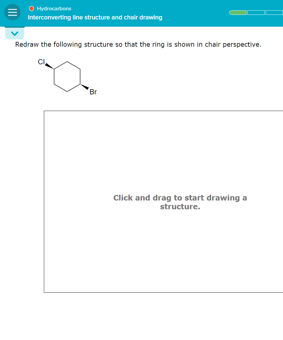 hydrocarbons interconverting line structure and chair drawing redraw ...