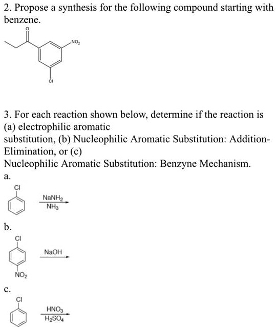 SOLVED: 2. Propose a synthesis for the following compound starting with ...