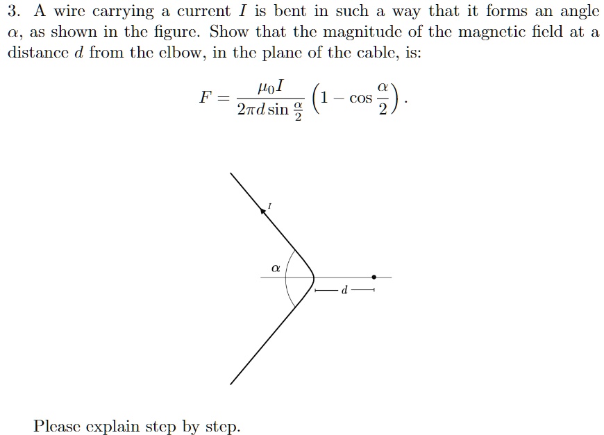 SOLVED: Texts: 3. A wire carrying a current I is bent in such a way ...