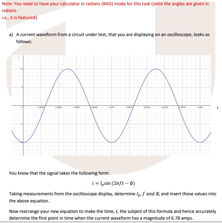 SOLVED: Text: Note: You need to have your calculator in radians (RAD ...