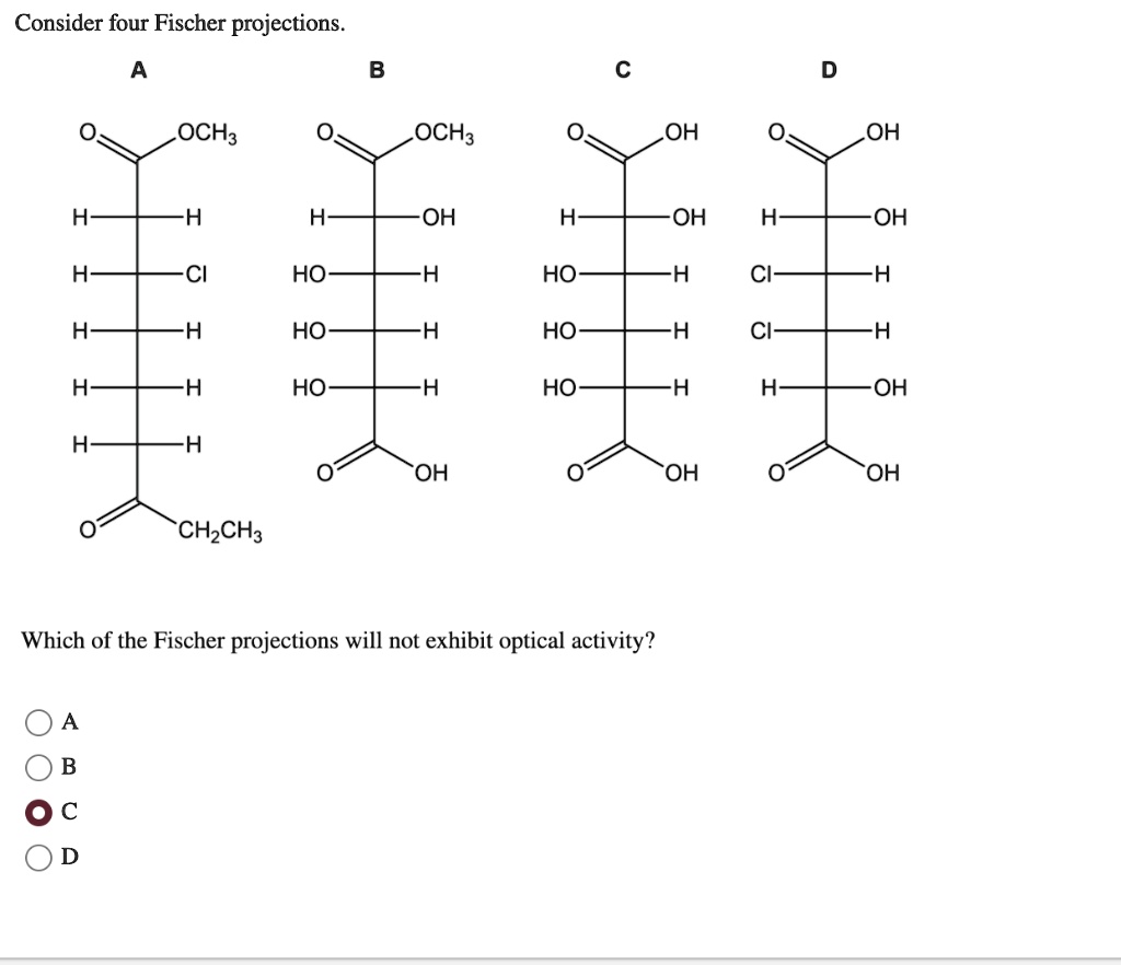 SOLVED: Consider four Fischer projections: OCH3 OCH3 OH OH H H OH OH OH ...