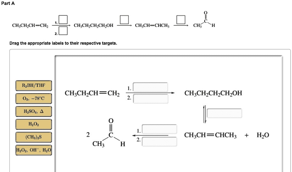 problem 1069 fill in each box with the appropriate reagent part a ch ...