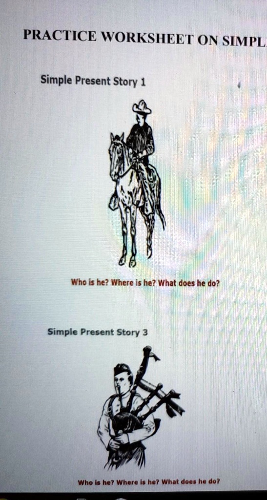 SOLVED: 'PRACTICE WORKSHEET ON SIMPLE PRESENT AND PRESENT CONTINUOUS ...