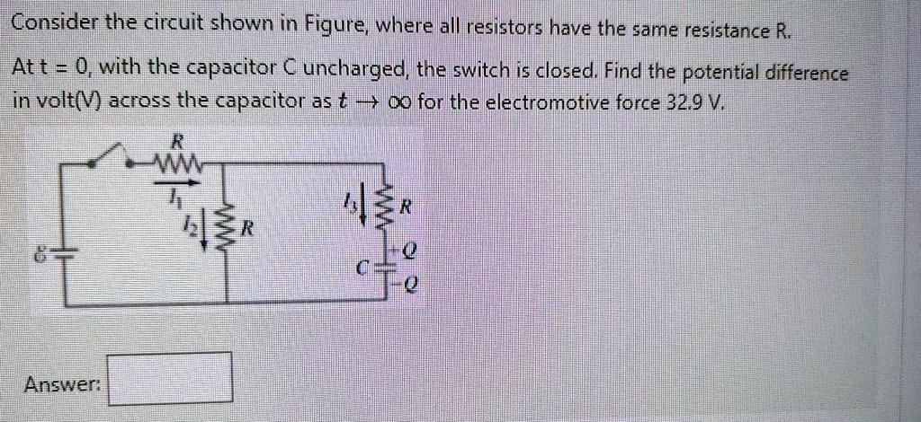 Consider the circuit shown in Figure, where all resistors have the same ...
