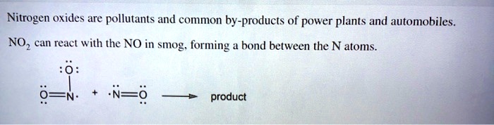 SOLVED: Nitrogen oxides are pollutants and common by-products of power ...