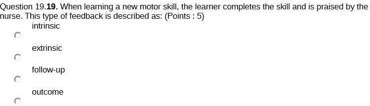 SOLVED: 'Question 19.19. When learning a new motor skill; the learner ...