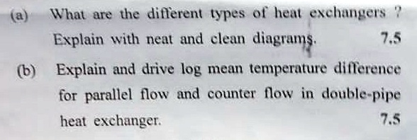 a what are the different types of heat exchangers explain with neat and ...