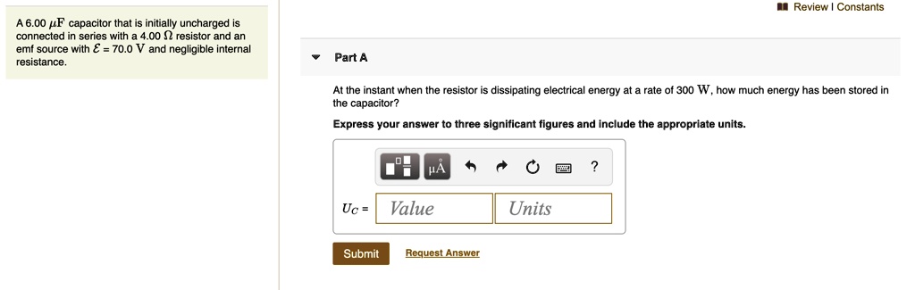 SOLVED:Review | Constants A6.00 pF capacitor that is initially ... SOLVED:Review | Constants A6.00 pF capacitor that is initially ...