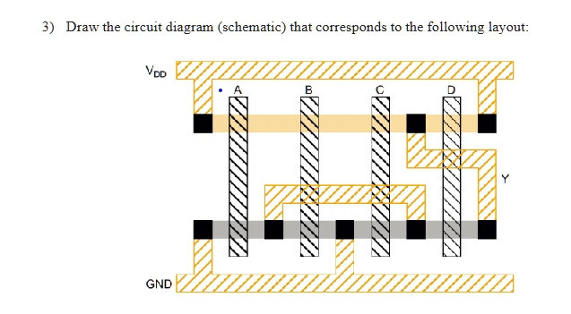 3) Draw the circuit diagram (schematic) that corresponds to...