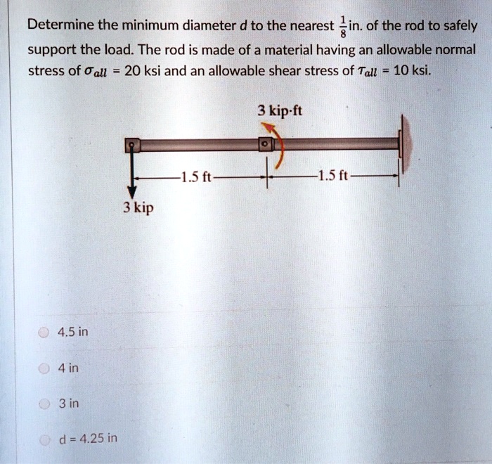 SOLVED: The answer is not 4 inches, I've already tried it. Need help ...