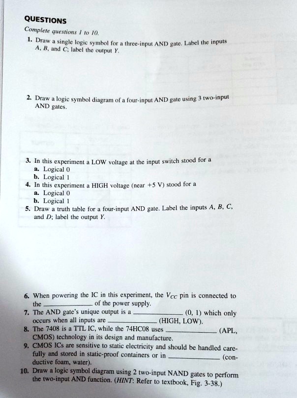 SOLVED: QUESTIONS Complete questions 1 to 10. A, B, and C label the ...