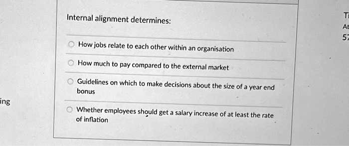SOLVED: Internal alignment determines: How jobs relate to each other ...