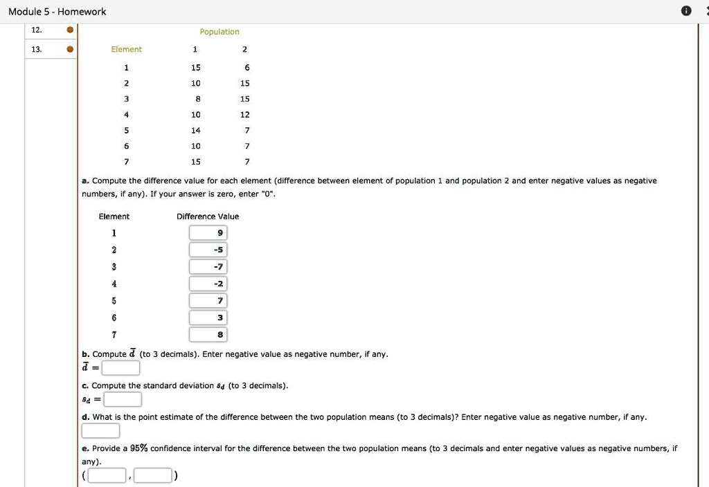 module 5 homework population element compute the difference value for each element difference ...