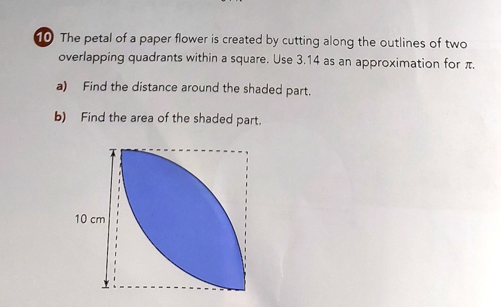 10 The petal of a paper flower is created by cutting along the outlines ...
