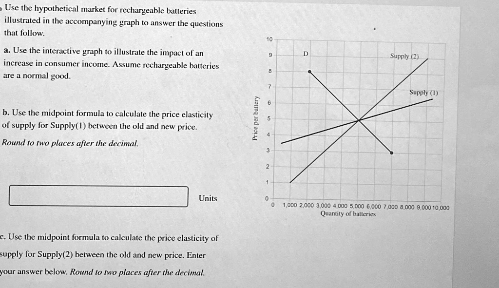 Use the hypothetical market for rechargeable batteries illustrated in ...