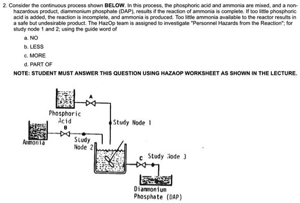 SOLVED: Consider the continuous process shown below. In this process ...