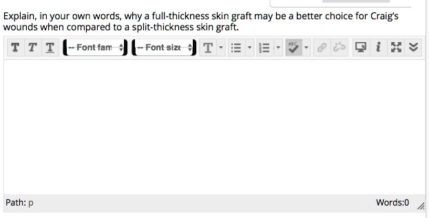 SOLVED: Explain in your own words why a full-thickness skin graft may ...