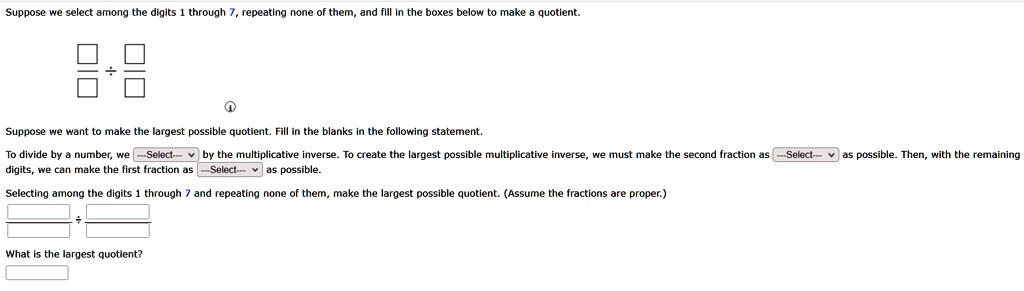 Suppose we select among the digits 1 through 7, repeating...