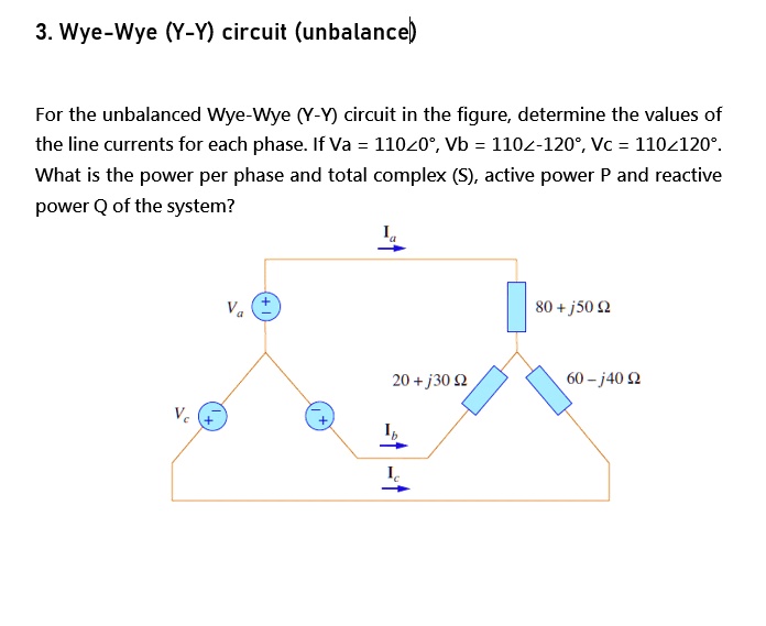 3 wye wye y y circuit unbalance for the unbalanced wye wye y y circuit ...