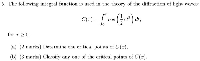 5. The following integral function is used in the theory of the ...