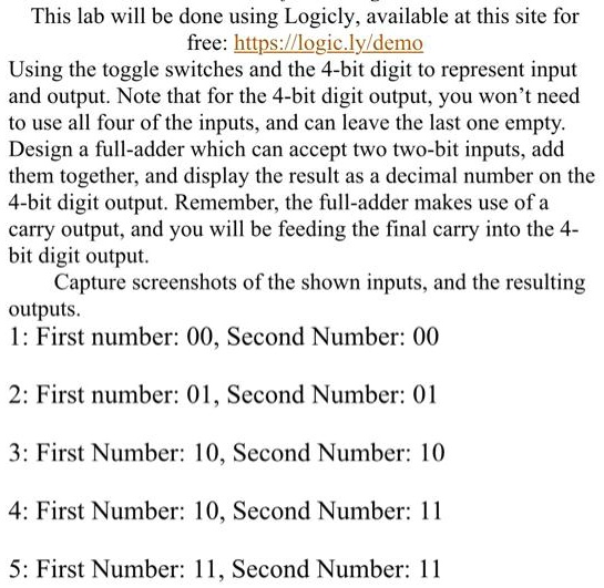 This Lab Will Be Done Using Logicly Available At This Site For Free Logiclydemo
