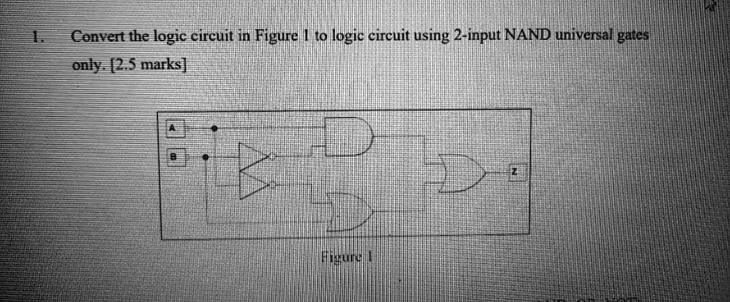 Solved Convert The Logic Circuit In Figure To Logic Circuit Using 2 2508