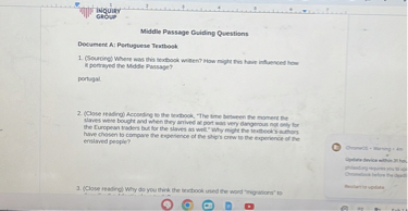 1 + . 1 .+1 Middle Passage Guiding Questions Dobument A: Pertuguene ...