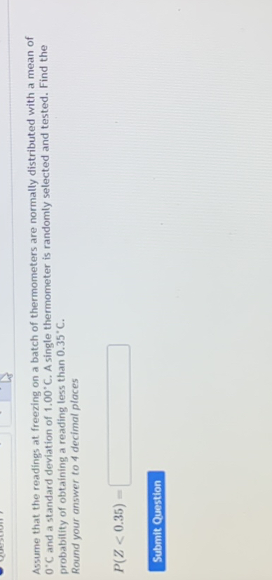 SOLVED: Assume that the readings at freeding on a batch of thermometers ...