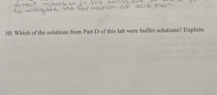 direct reduction for thation of acid rain. 10) Which of the solutions ...